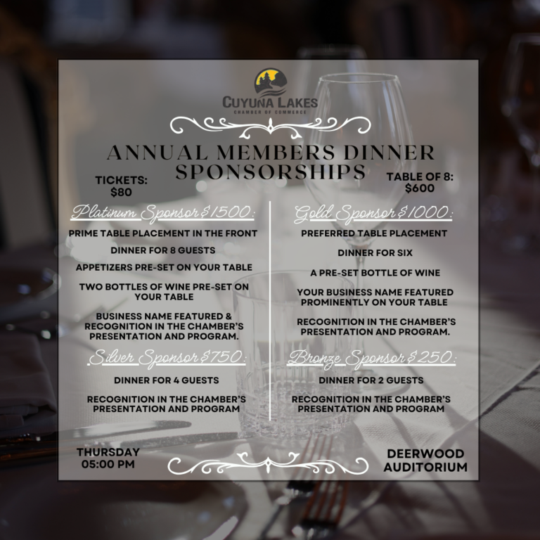 Annual Members Dinner - Cuyuna Lakes Chamber of Commerce